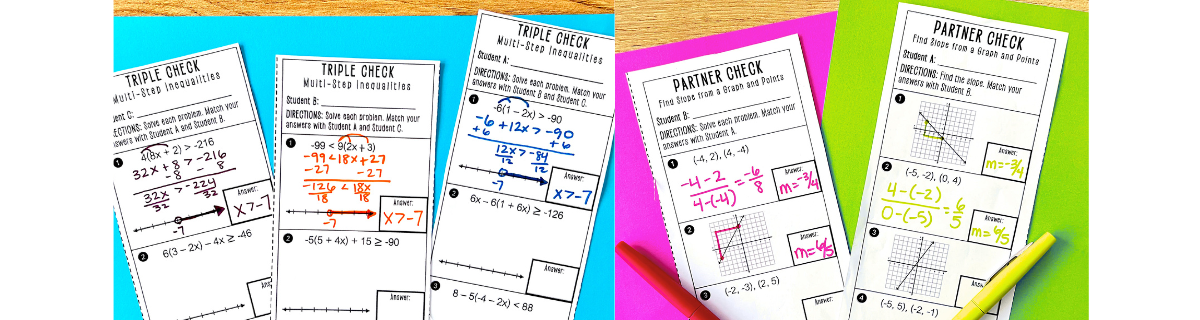 Self-Check Activities – Algebra and Beyond