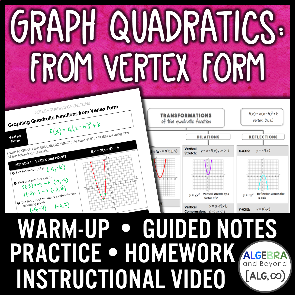 Quadratic Function Vertex Form Worksheet Pdf Quadratic Functions