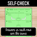 Solve Systems of Equations by Elimination Review Activity - Practice W ...
