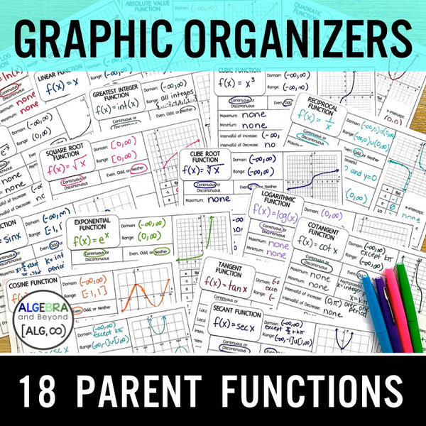 Parent Functions - Graphic Organizers – Algebra and Beyond