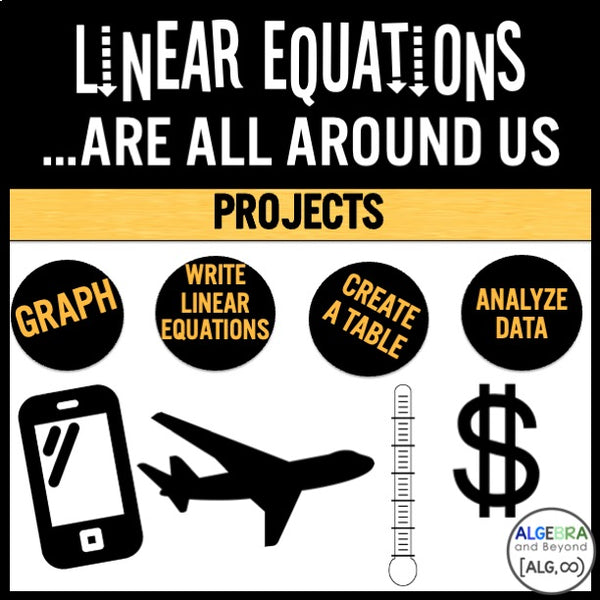 Real World Linear Equations | Project Based Learning | Print and Digit ...