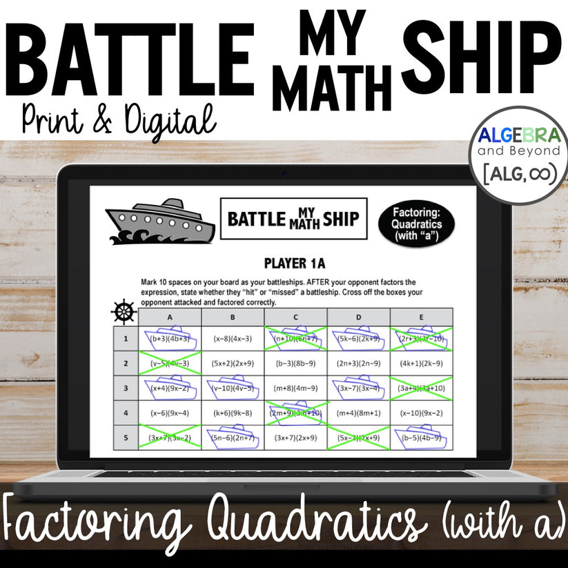 Factor Quadratics | Battleship Activity | Print and Digital – Algebra ...