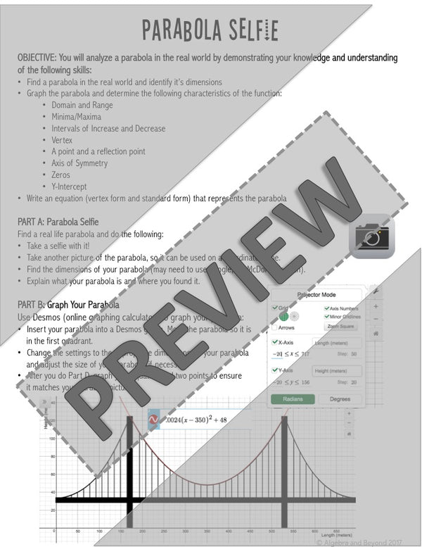 Quadratic Functions | Project Based | Distance Learning | Algebra ...